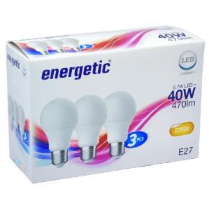 Energetic LED GLS E27 4,8-40W 2700K mat doos a3